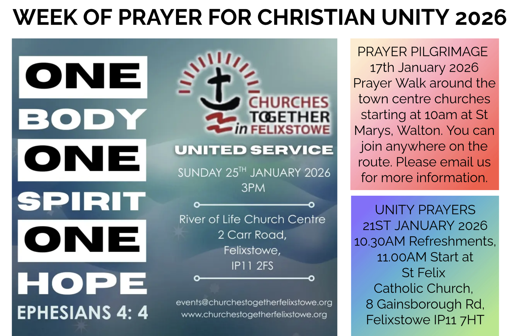 Churches Together in Felixstowe invites you to join its Week of Prayer ...
